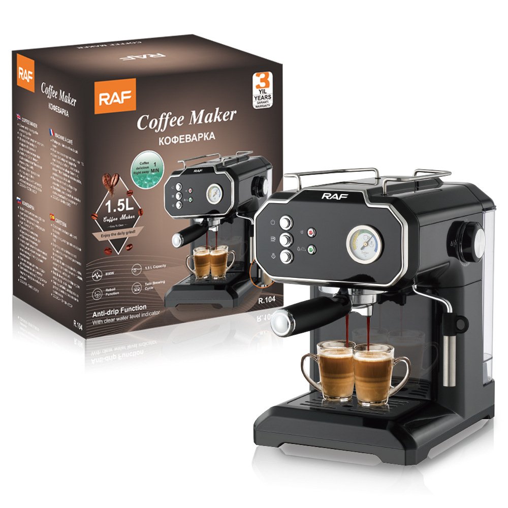 Household Small Semi-automatic High Pressure Steam Milk Froth Coffee ...